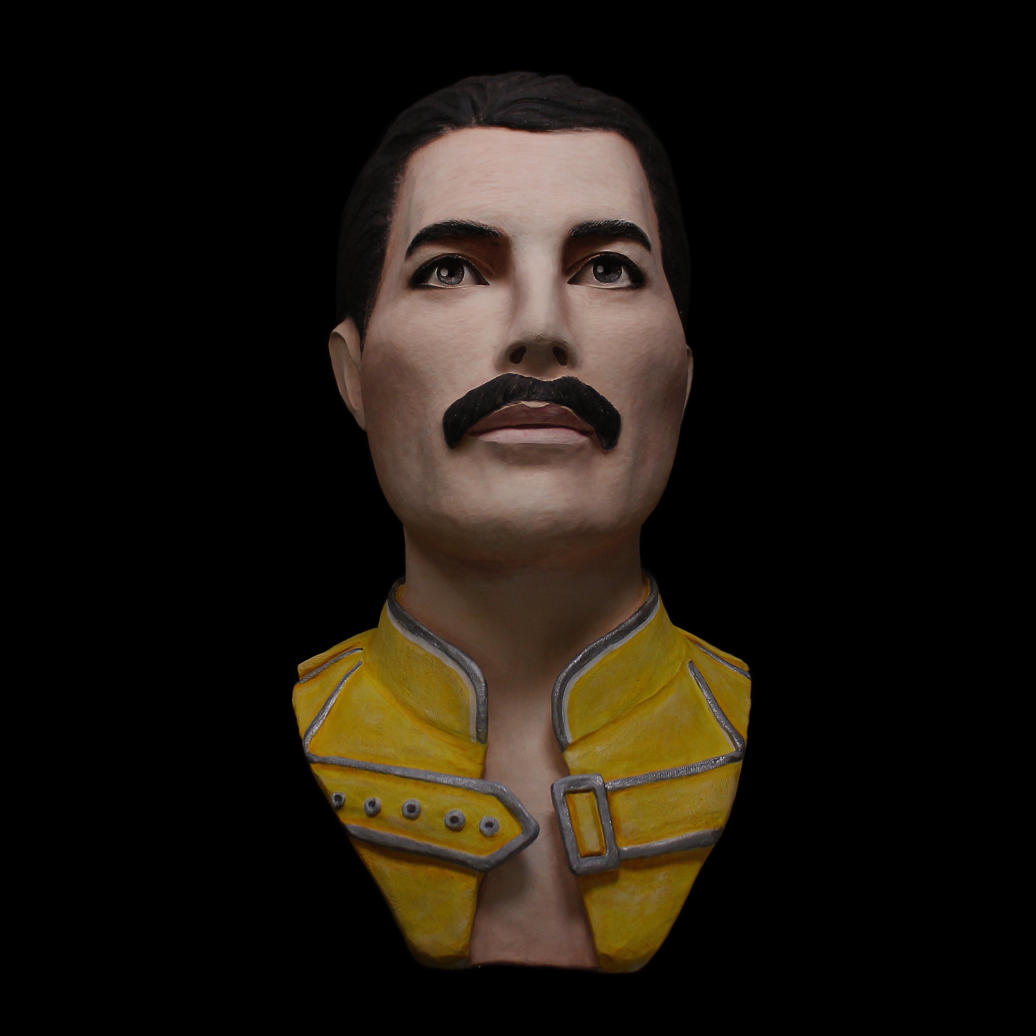 'Yellow Jacket' - Hand Painted Clay Bust – Maria Primolan Sculptor