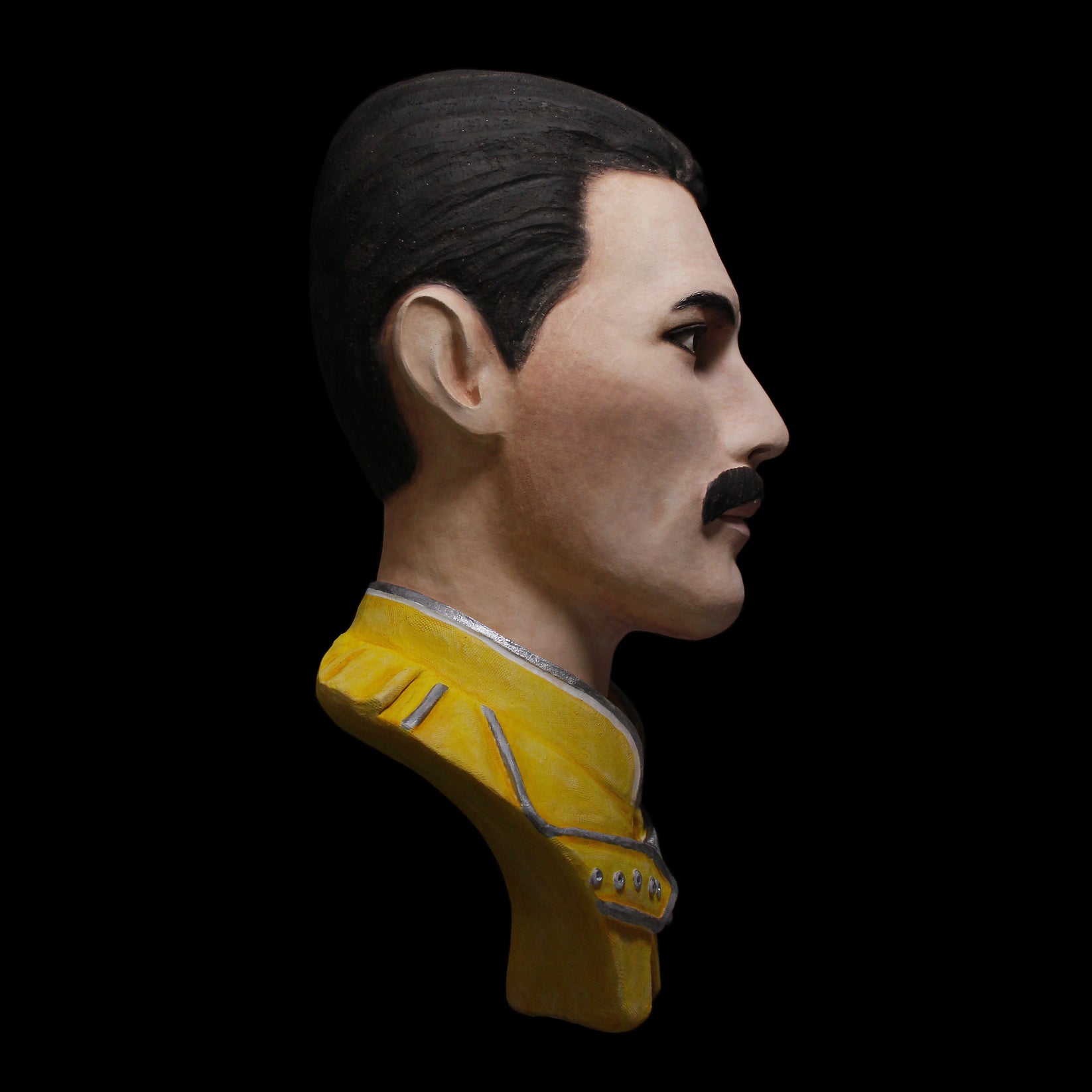 'Yellow Jacket' - Hand Painted Clay Bust – Maria Primolan Sculptor